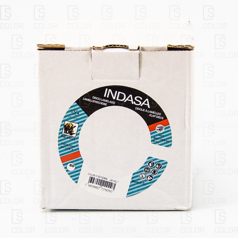 INDASA DISQUE À LAMELLES 115 X 22MM P80 (unité)